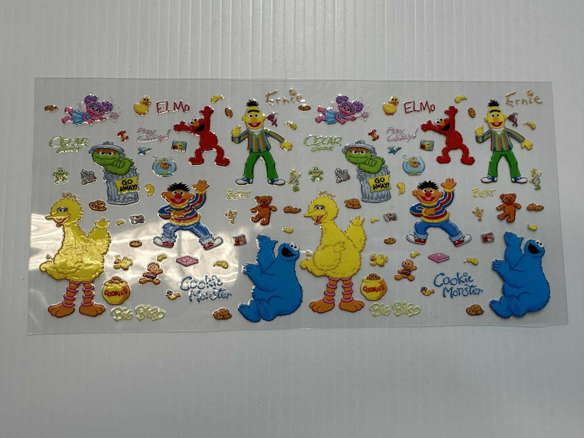 1059. 16oz uv sticker wrap Sesame Street | Designit Blanks WA