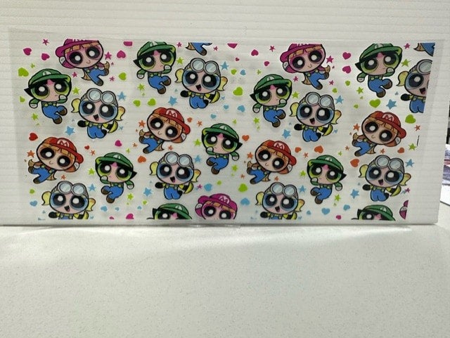 1165. 16oz uv sticker wraps powerpuff girls | Designit Blanks WA