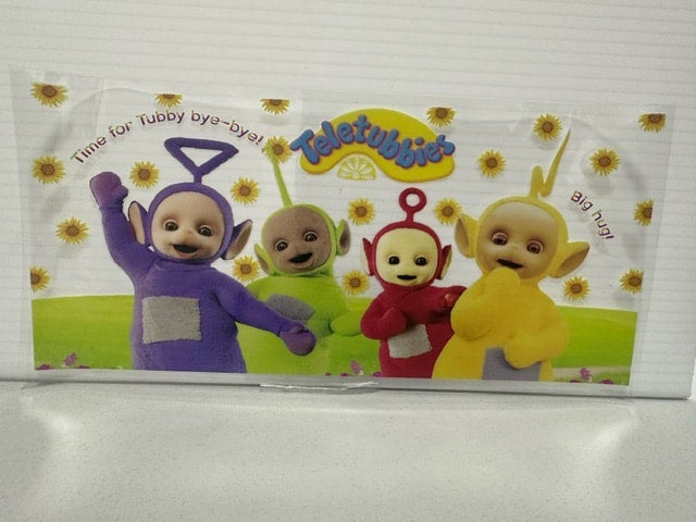1053. 16oz uv sticker wrap teletubbies | Designit Blanks WA