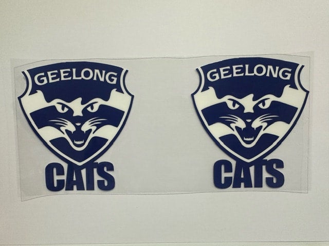 160. 16oz uv sticker wrap Geelong Cats | Designit Blanks WA