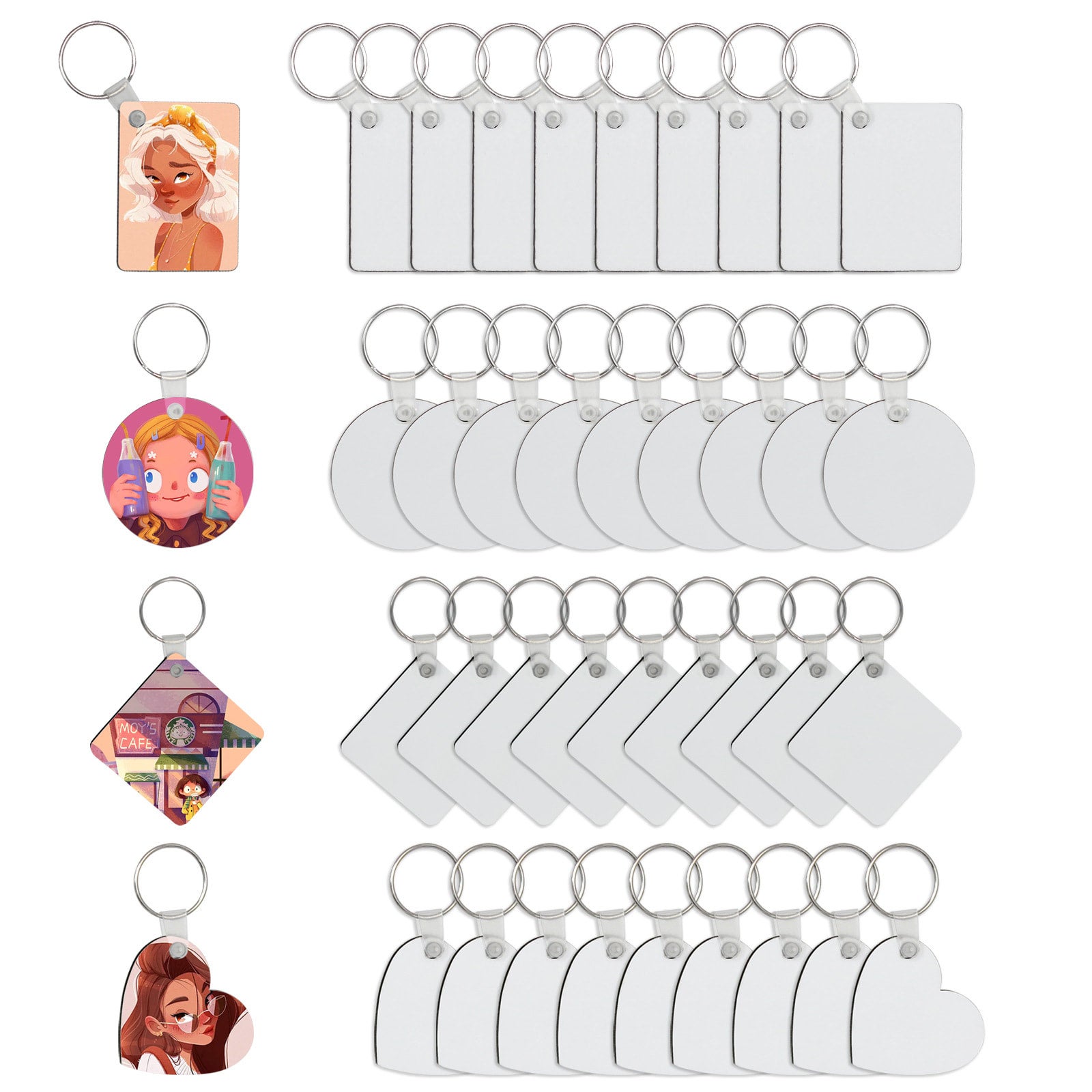 Sublimation MDF keyrings | Designit Blanks WA