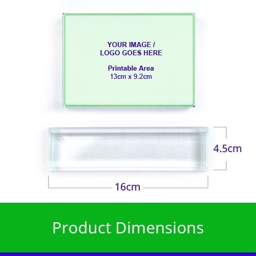 Sublimation Glass Crystal Photo Block - Rectangle | Designit Blanks WA